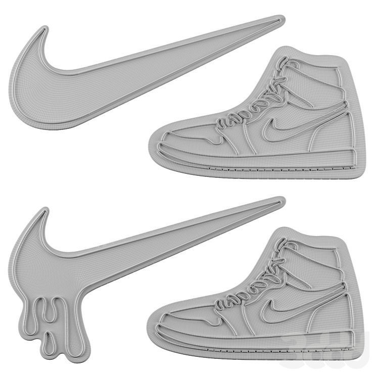 Nike Neon Set 3D model | CGTrader