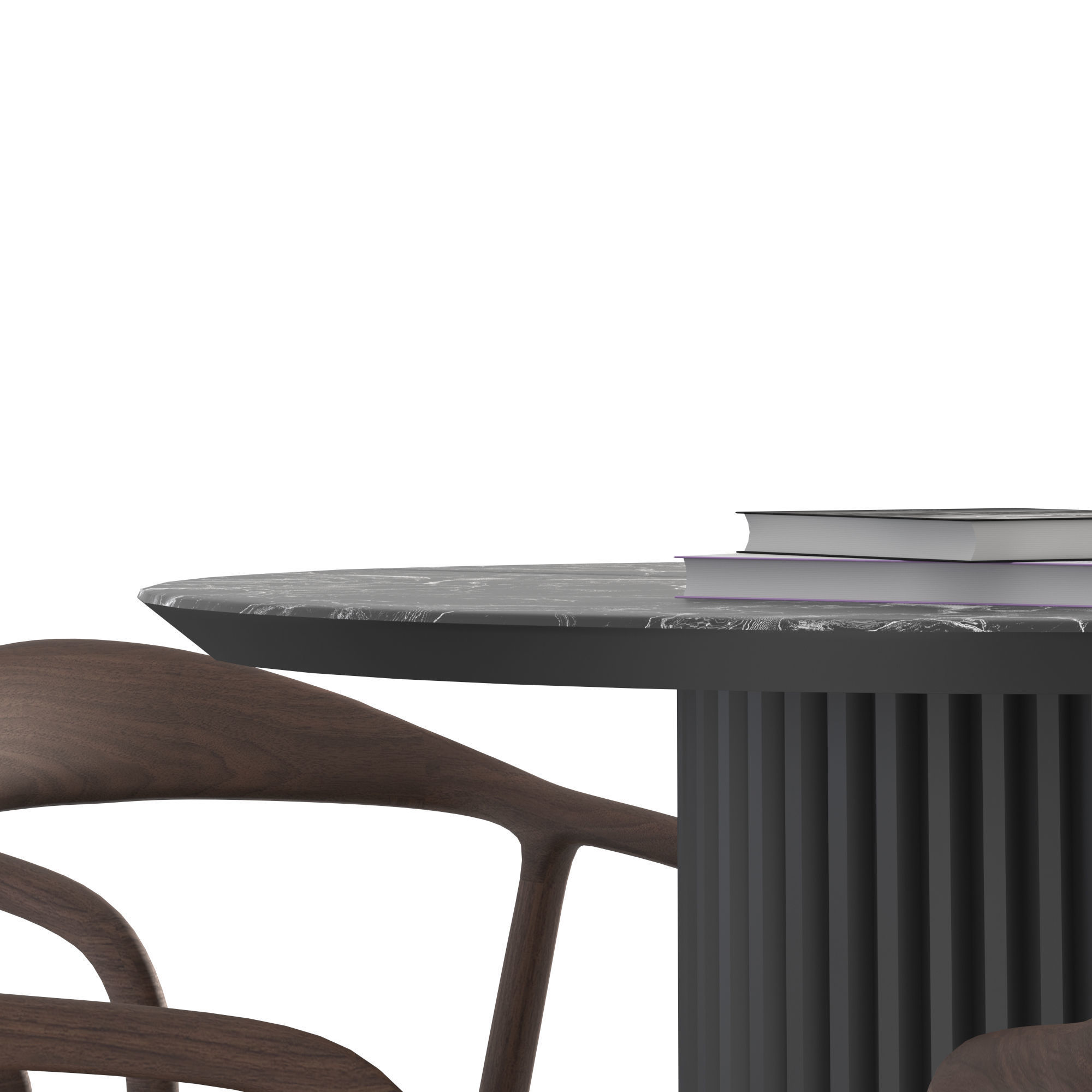 Table and NEVA chair free 3D model | CGTrader