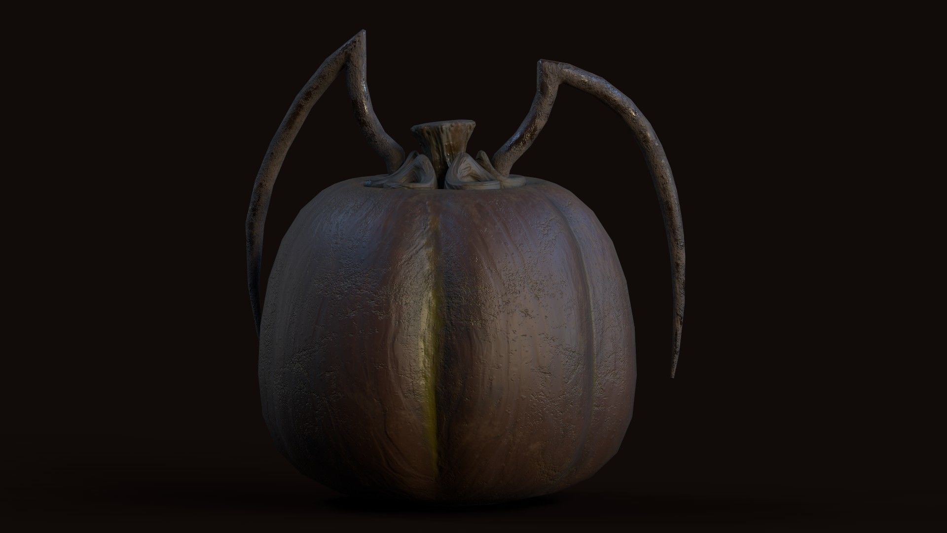 3D model Stylized Creepy Pumpkin - Alien Vegetable VR / AR / low-poly ...
