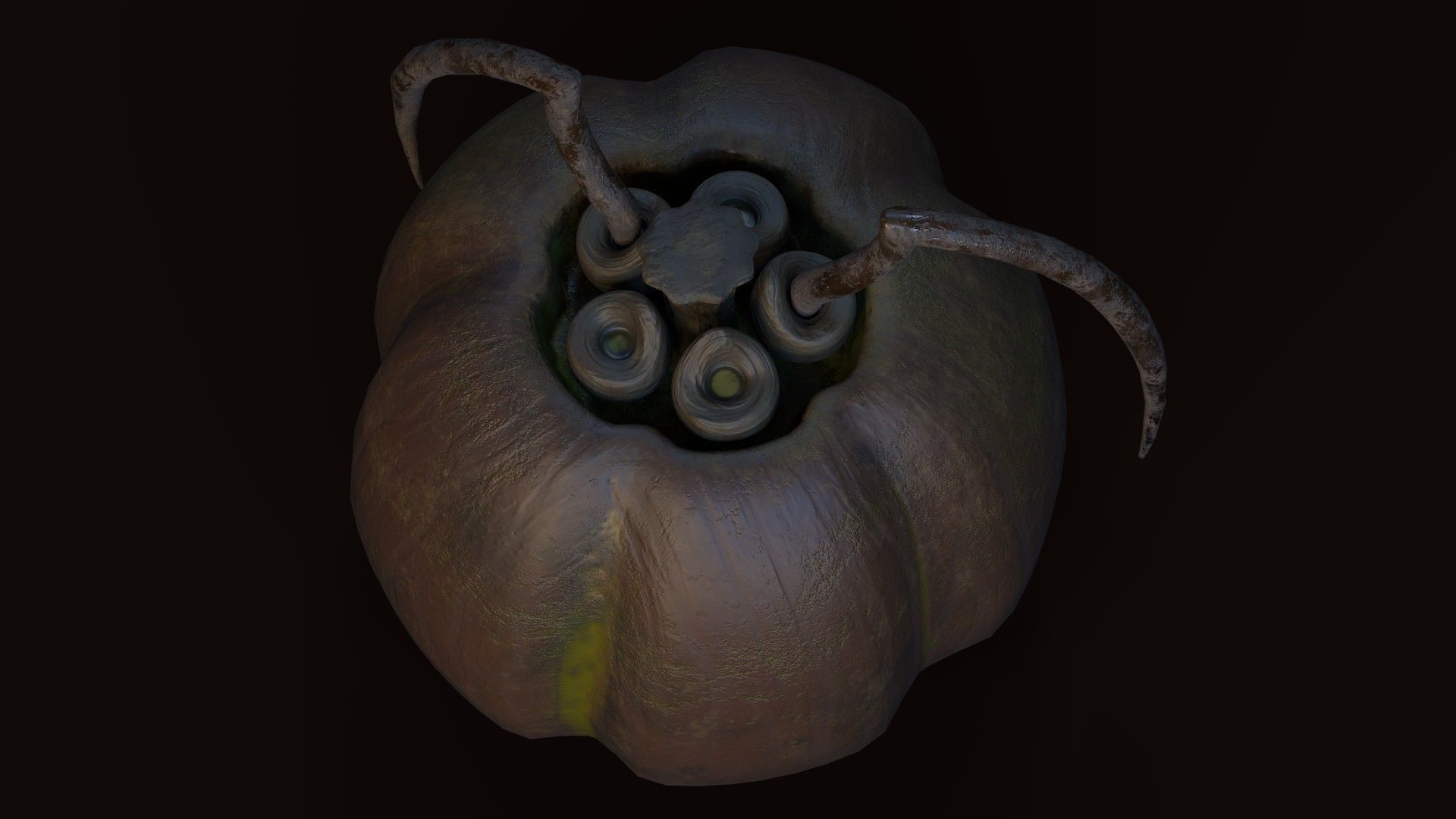 3D model Stylized Creepy Pumpkin - Alien Vegetable VR / AR / low-poly ...