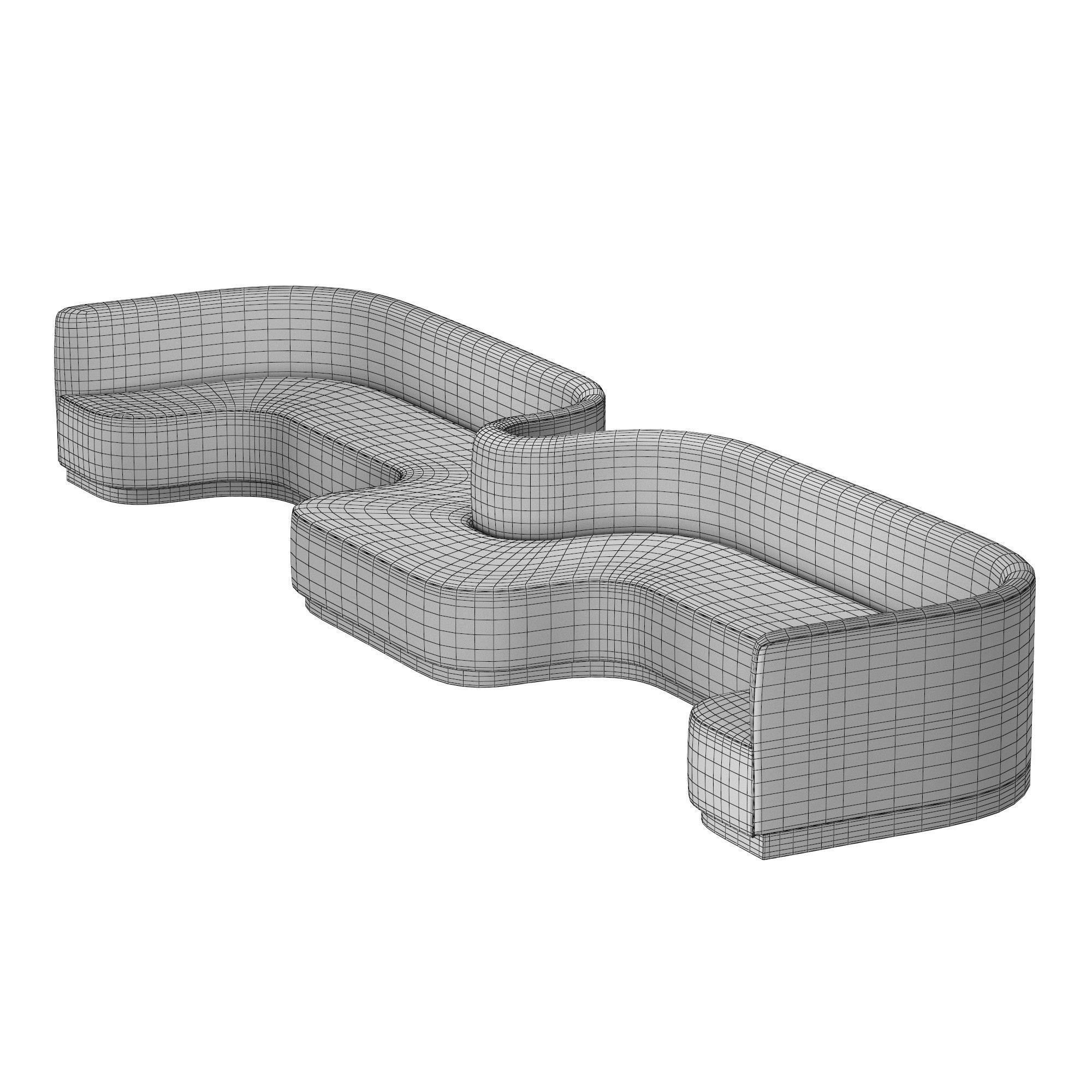 Banquette Lobby sofa 3D model | CGTrader