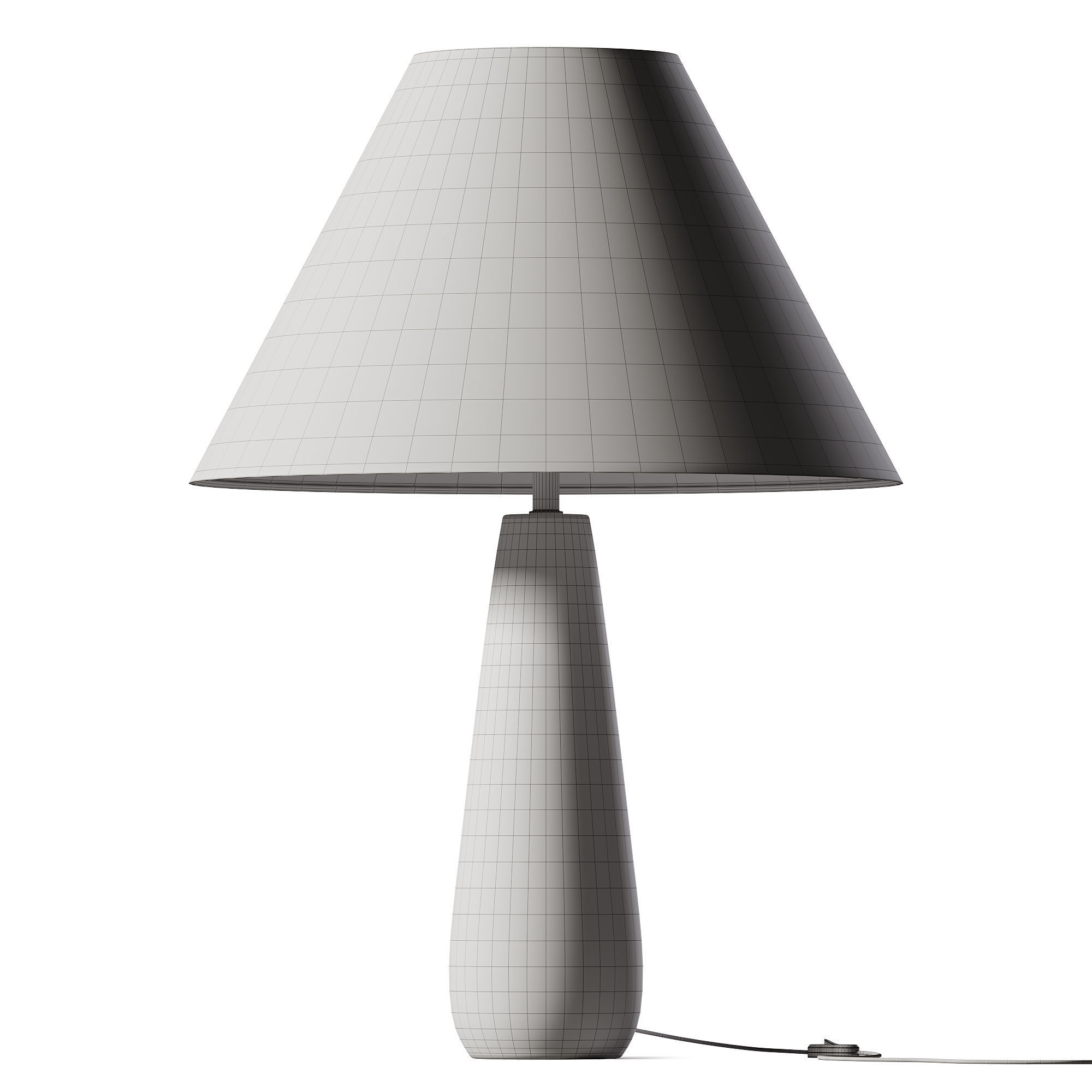 POLAR WHITE CEMENT TABLE LAMP 3D model | CGTrader