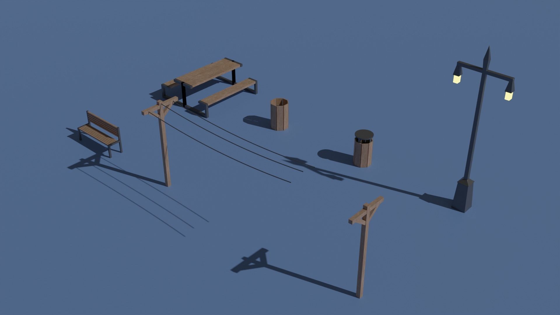 SkatePark Low Poly 48 meshes free 3D model | CGTrader