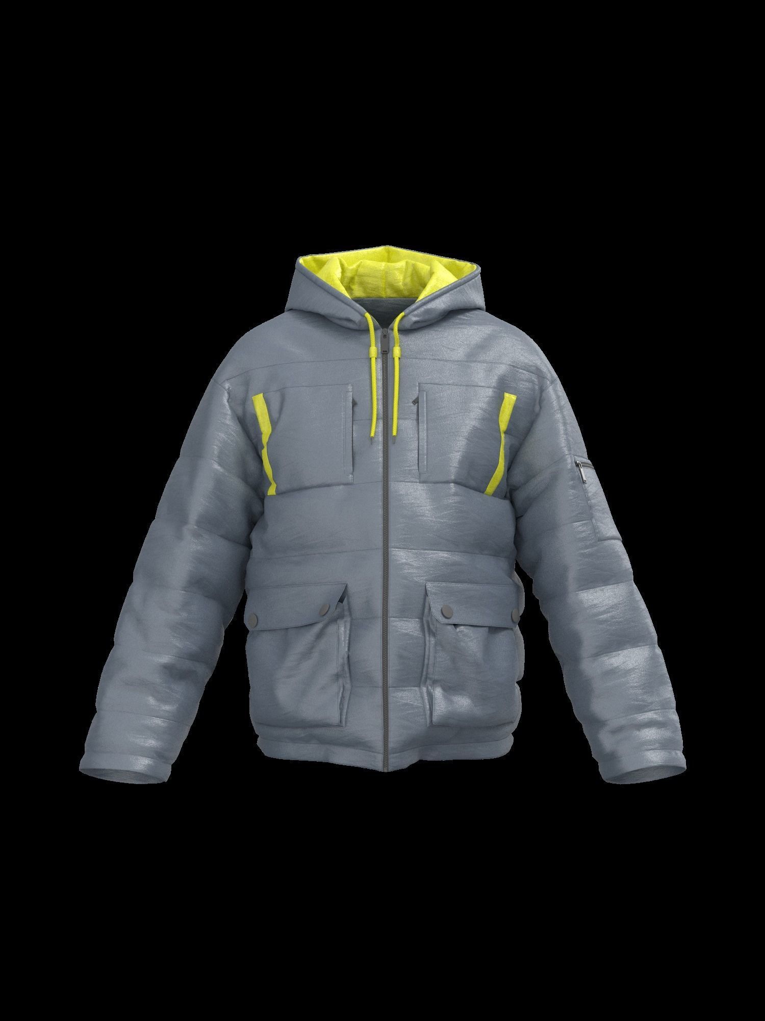 Male puffer jacket 3D model animated rigged | CGTrader