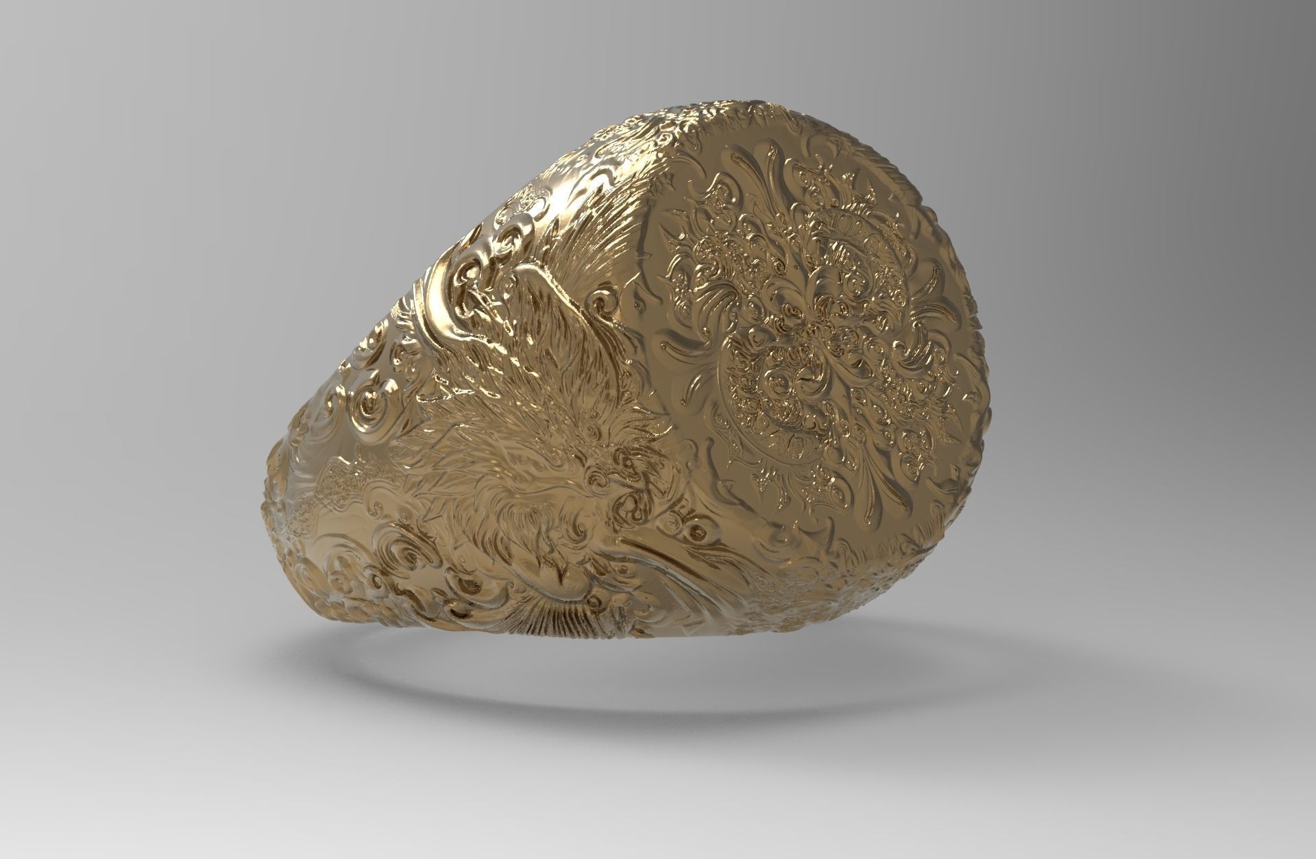 Signet Ring 3D model 3D printable | CGTrader