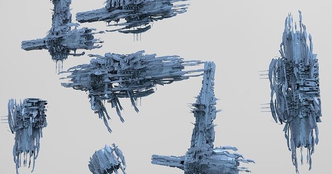 3D model Alien mothership harvester collection VR / AR / low-poly ...