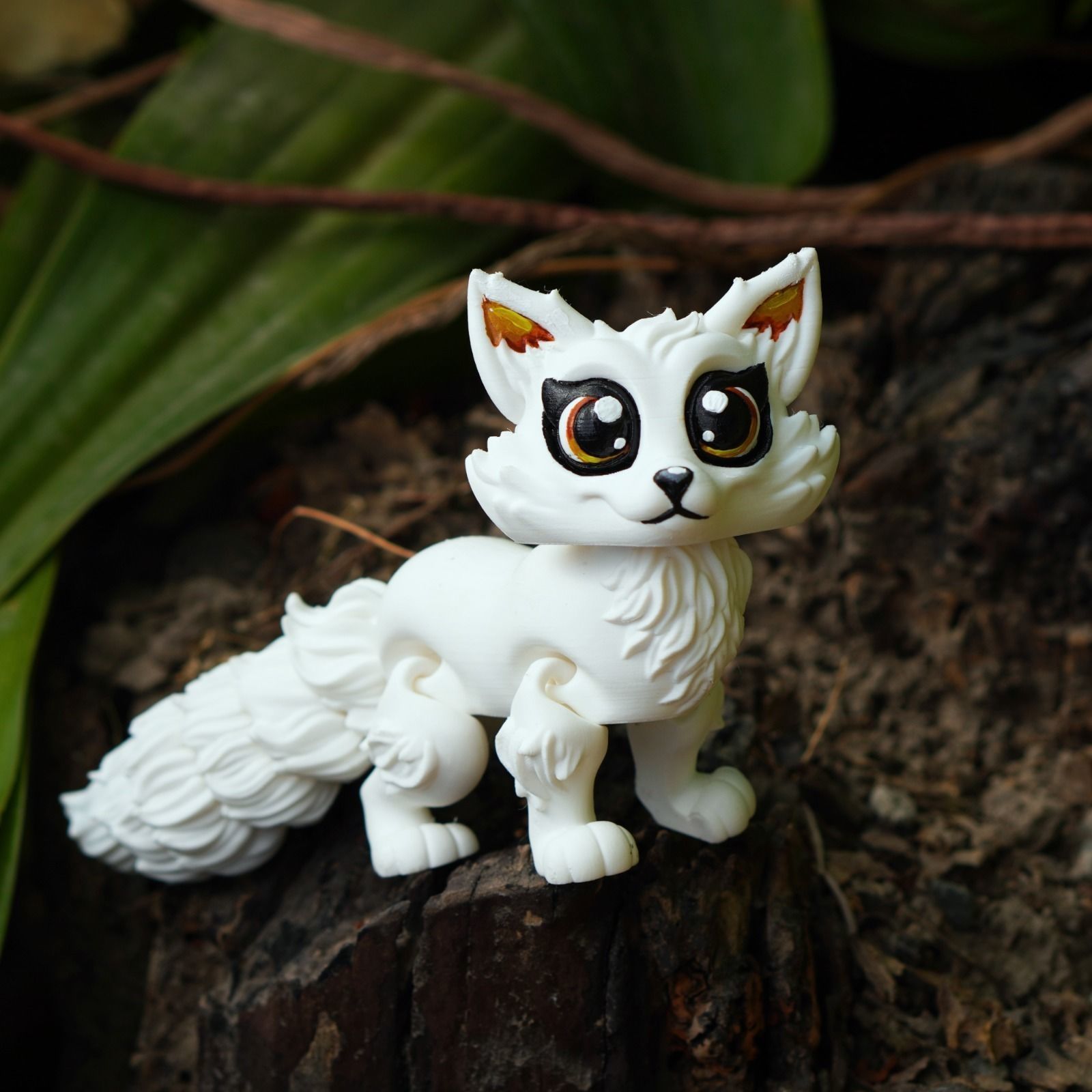 PRINT-IN-PLACE CUTE FLEXI ARCTIC FOX ARTICULATED 3D model 3D printable ...