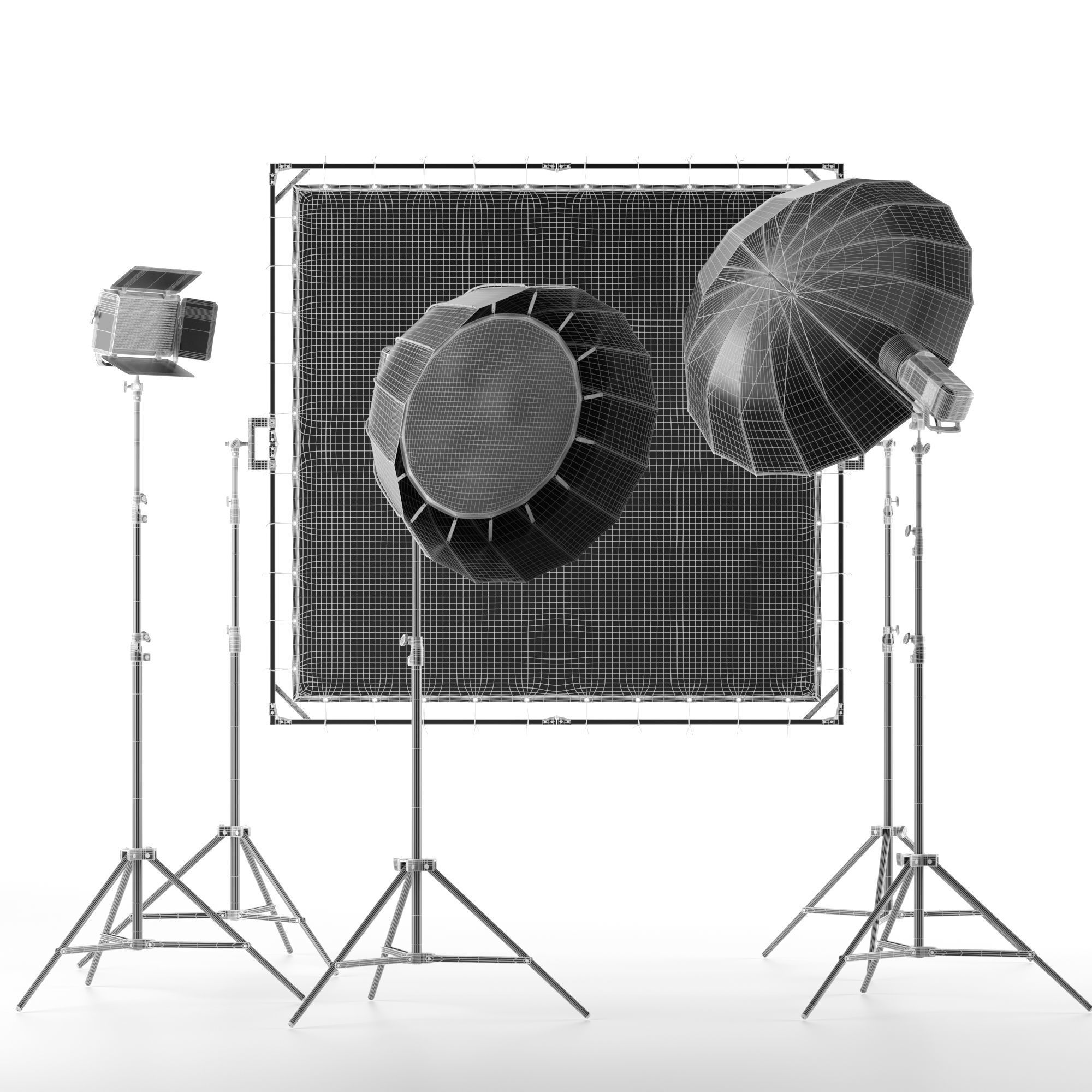Photo Studio Lighting Set 3D model | CGTrader