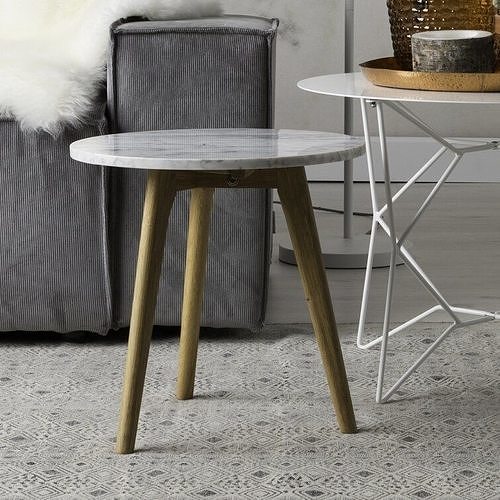 White Stone Side Table 3D model | CGTrader
