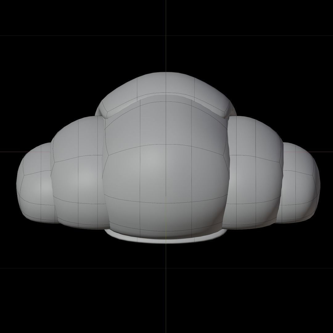 3D model croissant cafe pastry bread - Low Poly 3D icon VR / AR / low ...