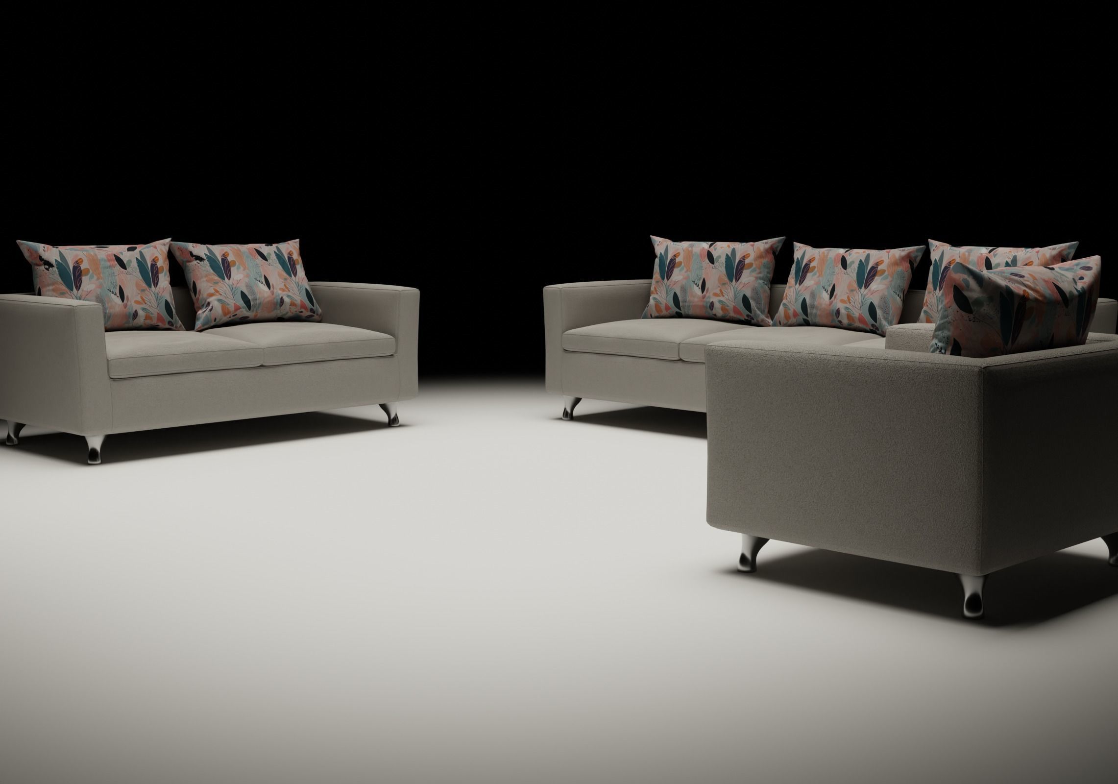 Modern Simple Livingroom Sofa set free 3D model | CGTrader