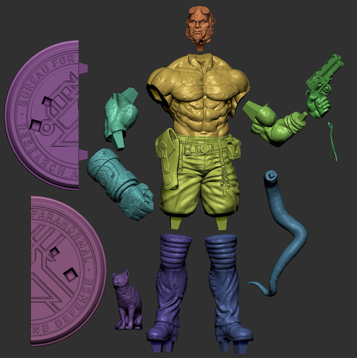 Hellboy 3D Print Model 3D model 3D printable | CGTrader