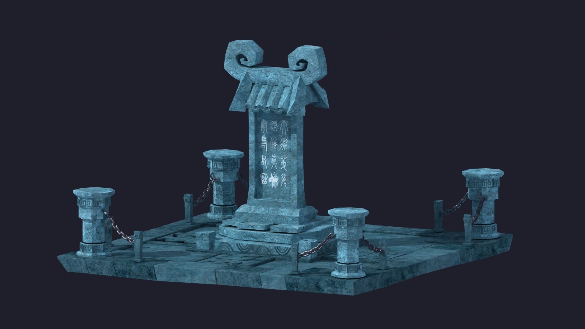 tomb tombstone skull bone cemetery dead headstone rock 3D model | CGTrader