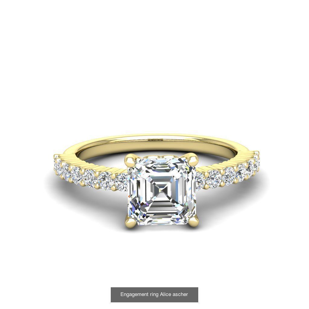 Engagement ring Alice all shapes Collection 3D printable | CGTrader