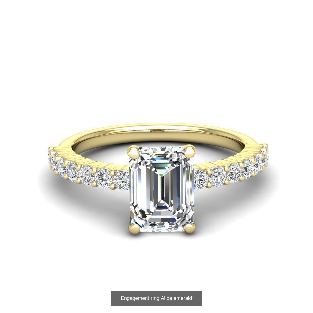 Engagement ring Alice all shapes Collection 3D printable | CGTrader