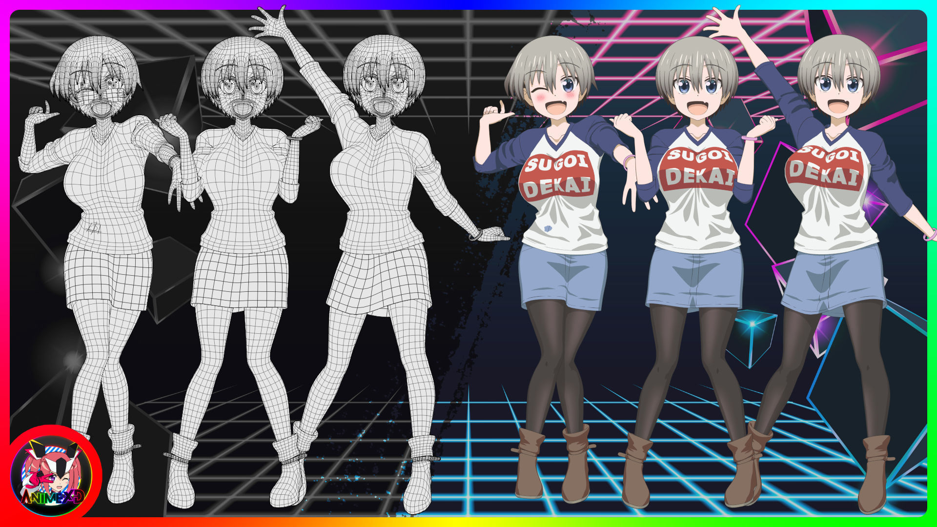 Uzaki Hana - Uzaki-Chan Wants to Hang - 3D Model Blender 3D model rigged | CGTrader