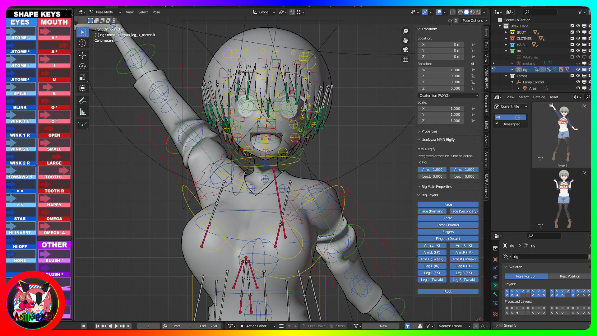 Uzaki Hana - Uzaki-Chan Wants to Hang - 3D Model Blender 3D model rigged | CGTrader