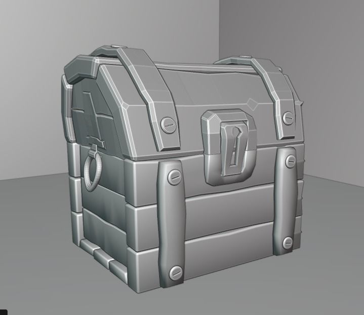 3D model 3D Loot Chest LowPoly - High-Quality Game Asset VR / AR / low ...