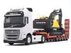 Volvo fh16 2021 and Lowboy Trailer with EC300E Excavator 3D model | CGTrader
