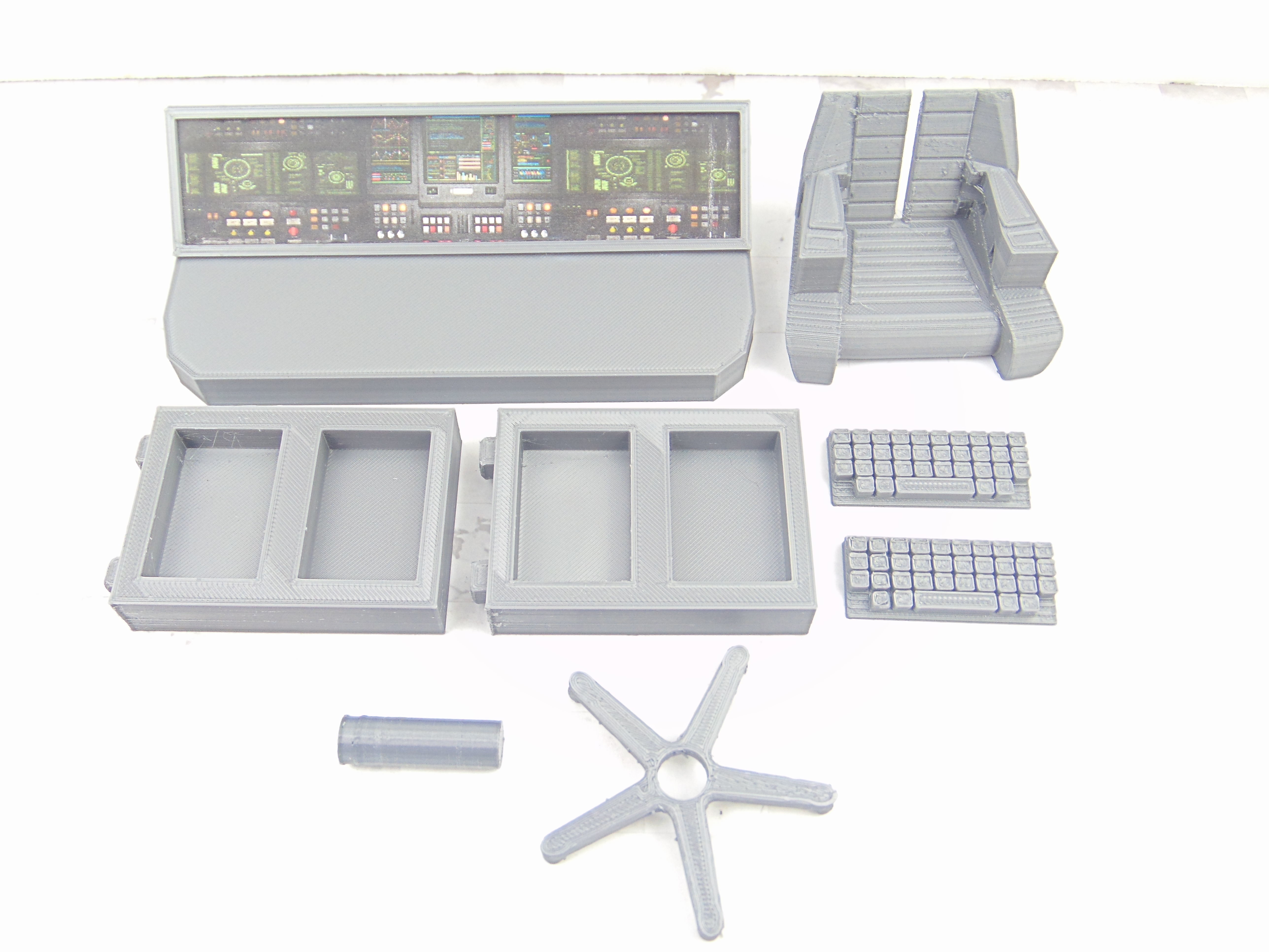 112 Mission Control Panel and Chair Diorama Prop 3D Print Set 3D model ...