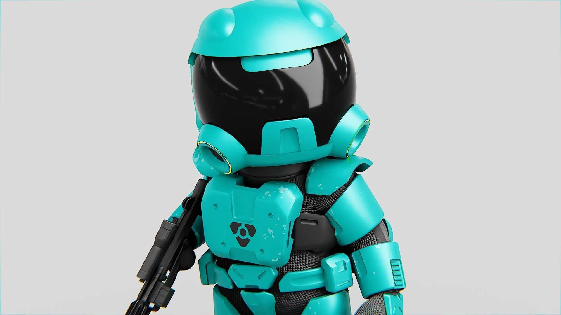 TOON TROOPER DEMO Rigged for Unreal Engine - Unity - MIXAMO free 3D ...