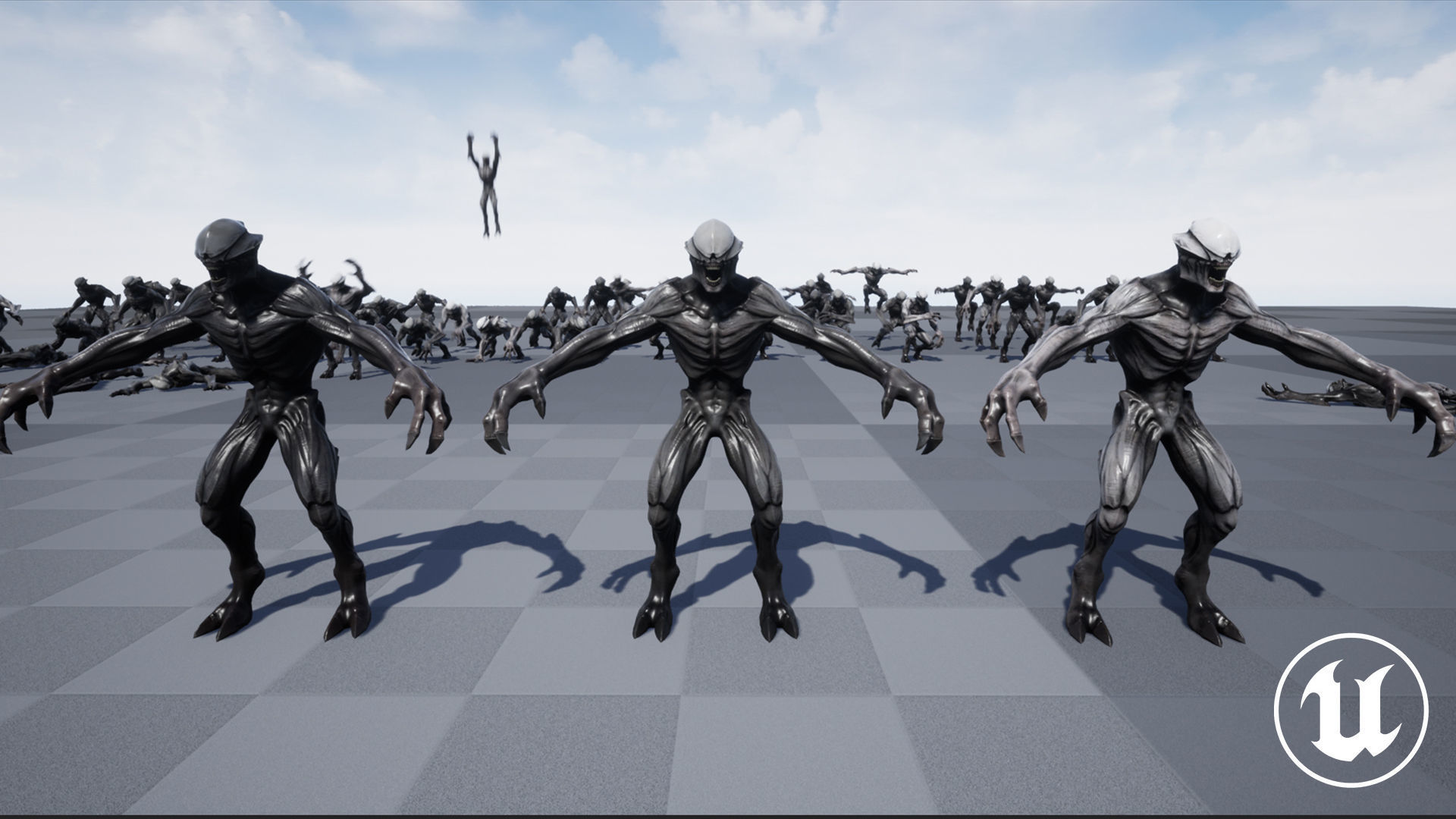 3D model Horror Demon Beast Creature VR / AR / low-poly rigged animated ...