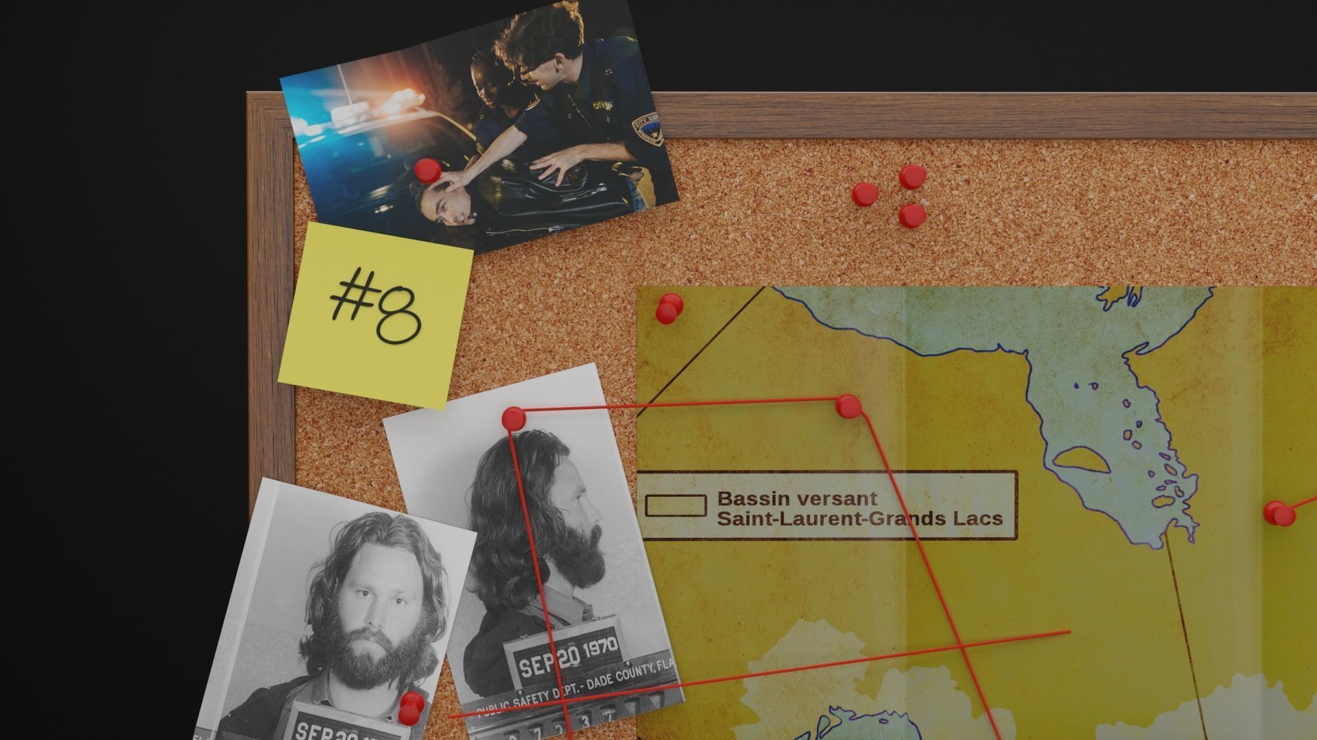 3D model Police Pinboard - Tutorial Included VR / AR / low-poly | CGTrader