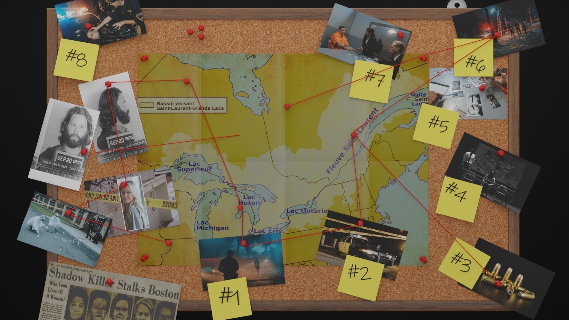 3D model Police Pinboard - Tutorial Included VR / AR / low-poly | CGTrader