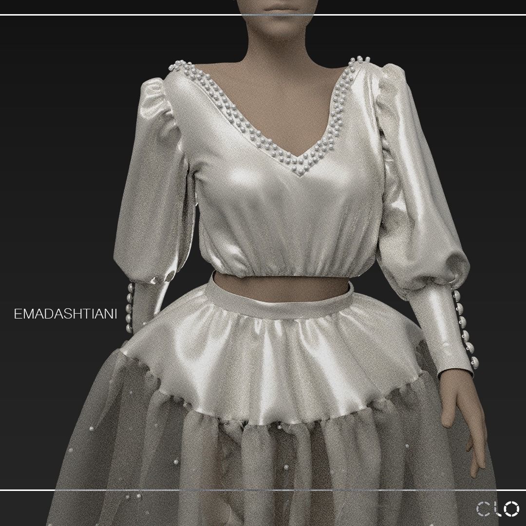 VICTORIAN Wedding Dress N5 54 MD-CLO3D ZPRJ FBX OBJ MTL 3D model 3D ...