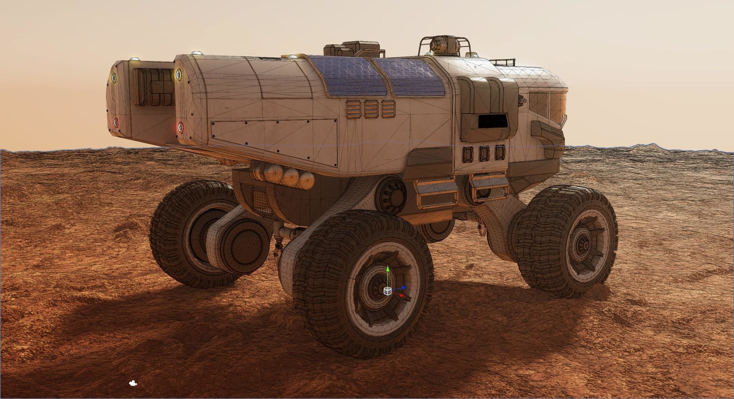 3D model Mars cargo rover Unity asset VR / AR / low-poly | CGTrader