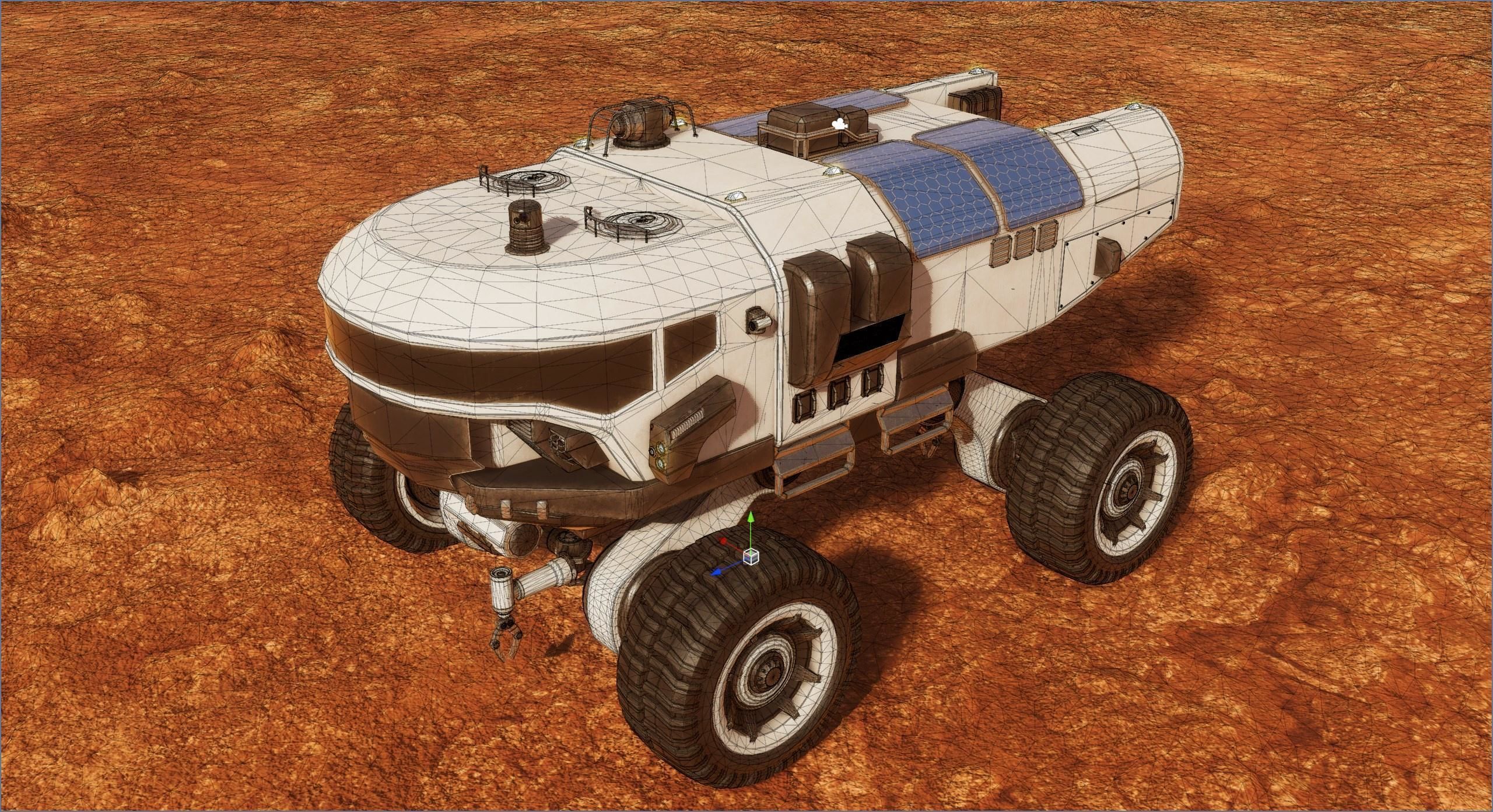 3D model Mars cargo rover Unity asset VR / AR / low-poly | CGTrader