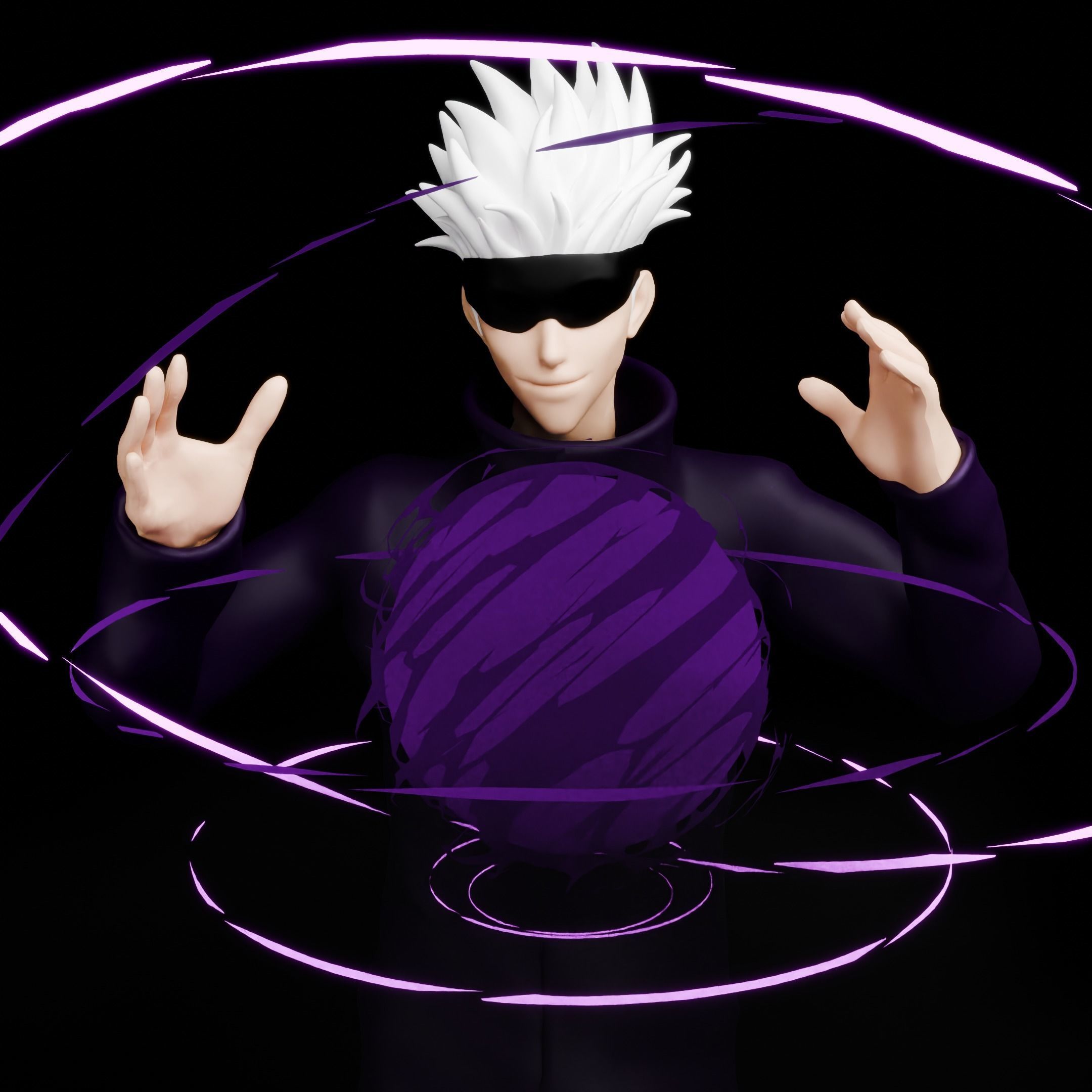 Gojo Satoru 3D model animated rigged | CGTrader