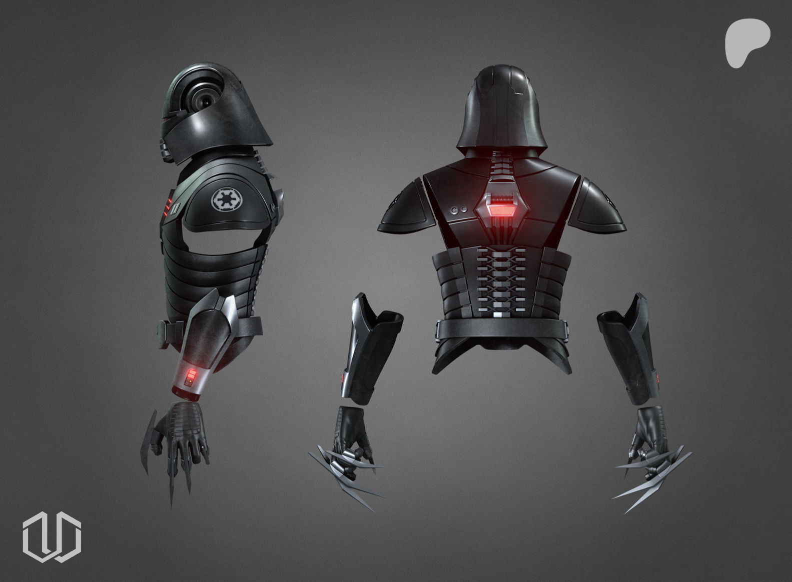 Star Wars Inquisitor Starkiller Concept One12 Figure Kit 3D model 3D ...