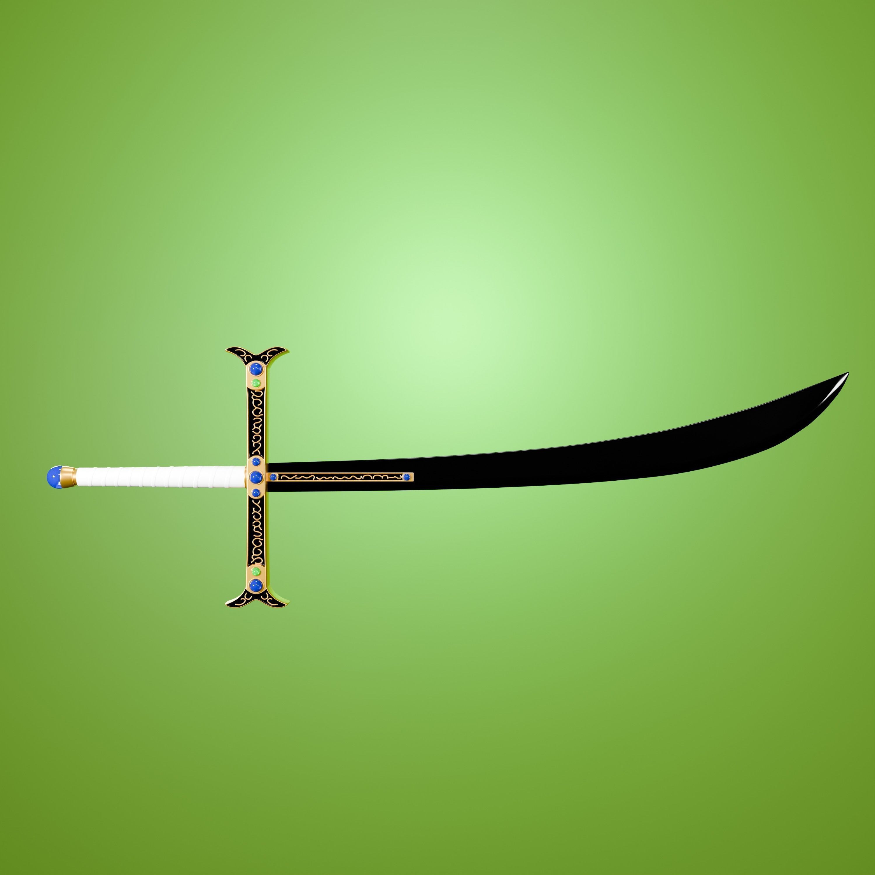 One piece - Yoru Mihawk sword 3D model 3D printable | CGTrader