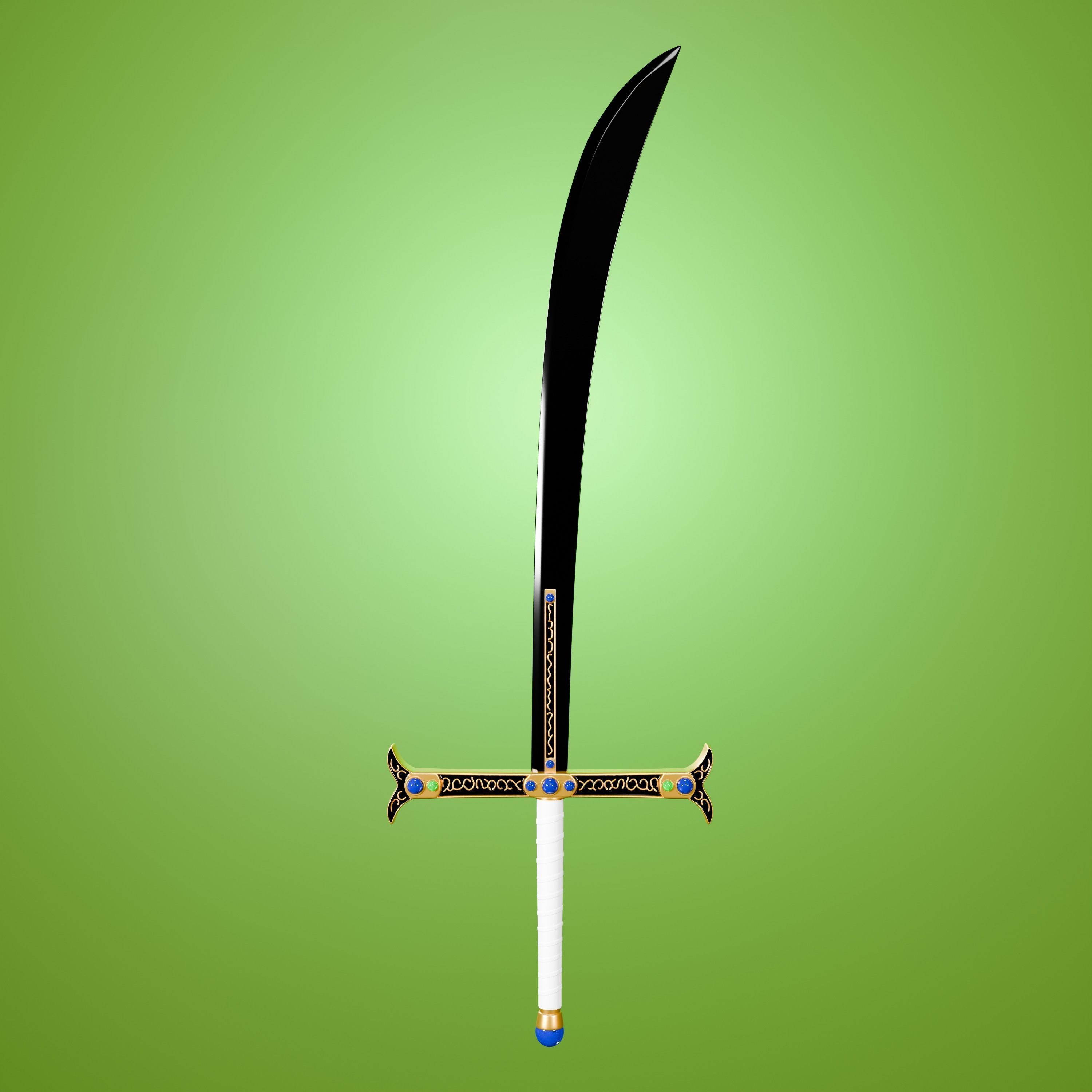 One piece - Yoru Mihawk sword 3D model 3D printable | CGTrader