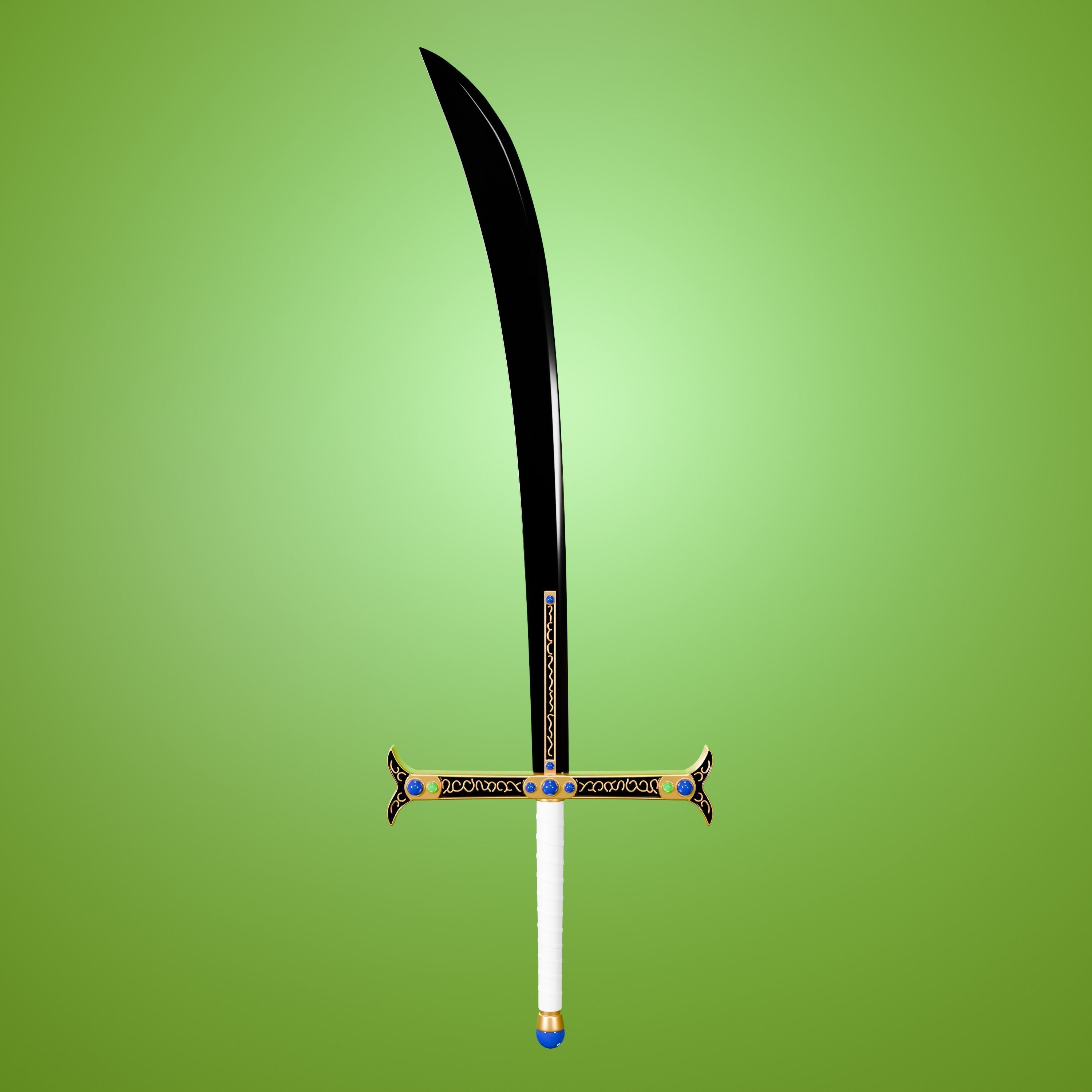 One piece - Yoru Mihawk sword 3D model 3D printable | CGTrader