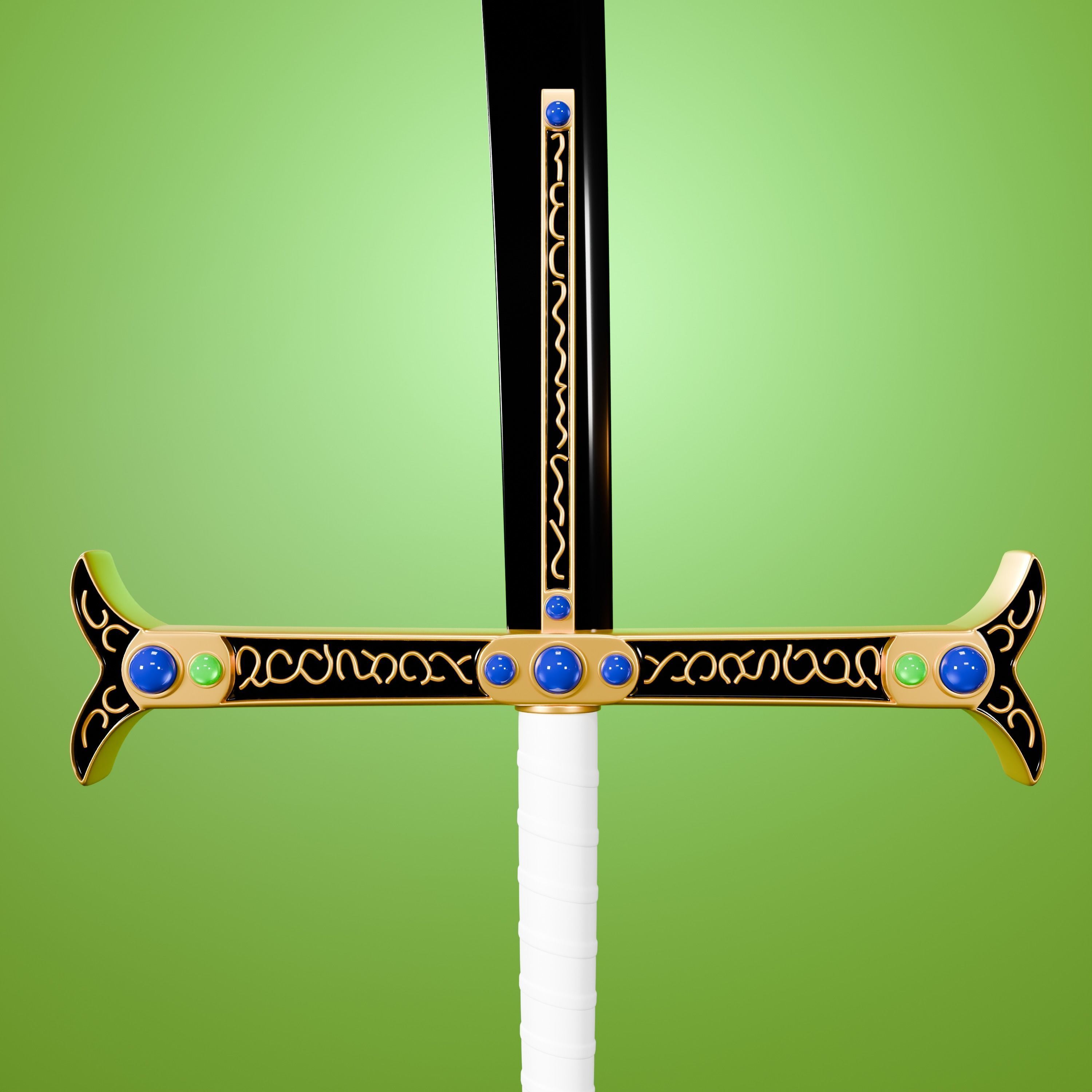 One piece - Yoru Mihawk sword 3D model 3D printable | CGTrader