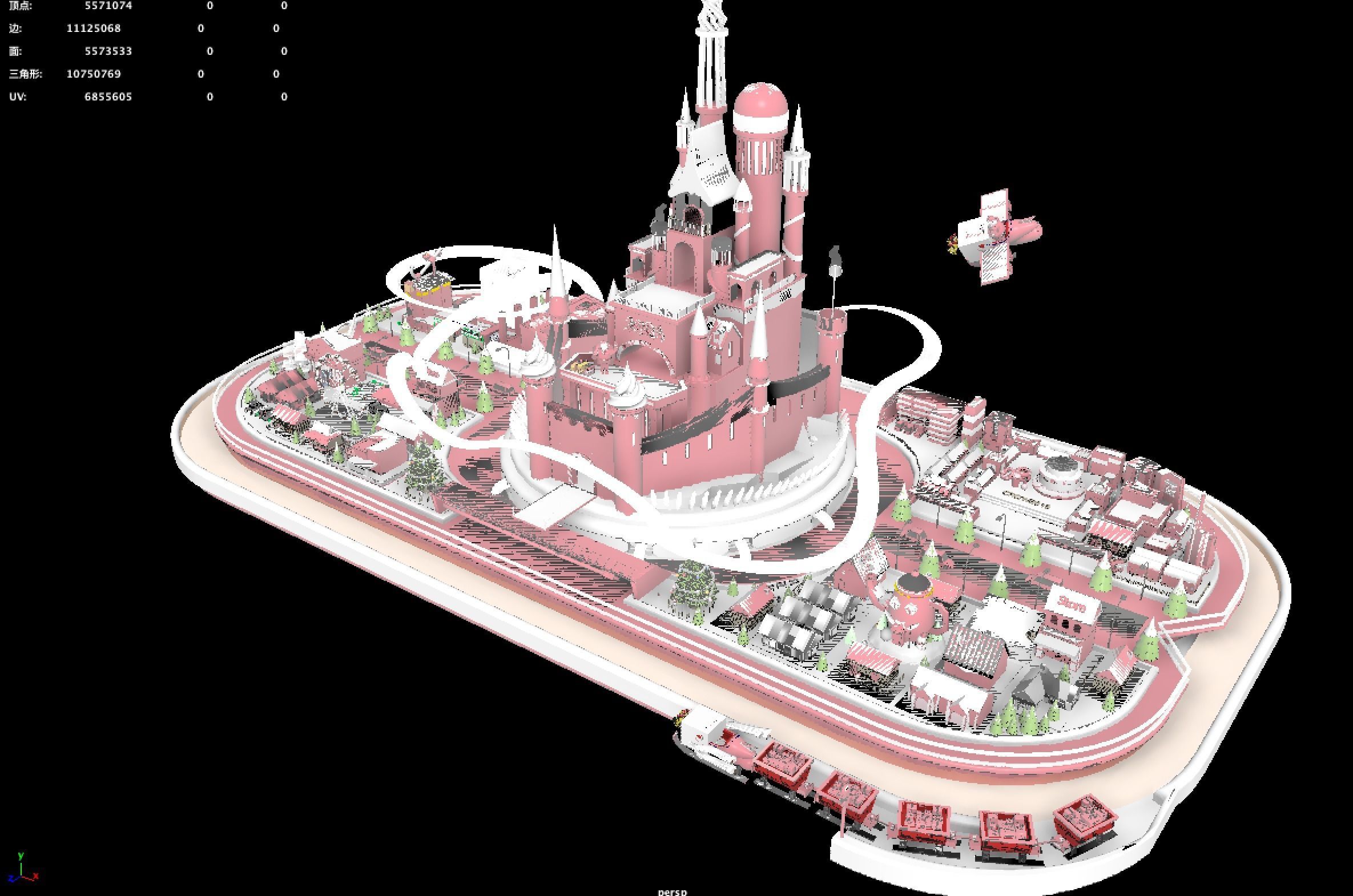 Christmas building factory high detail 3D model | CGTrader