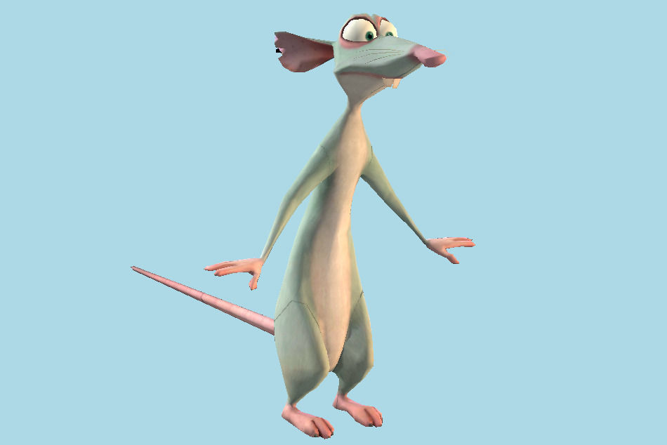 3D model Rat cartoon chooha rat VR / AR / low-poly | CGTrader