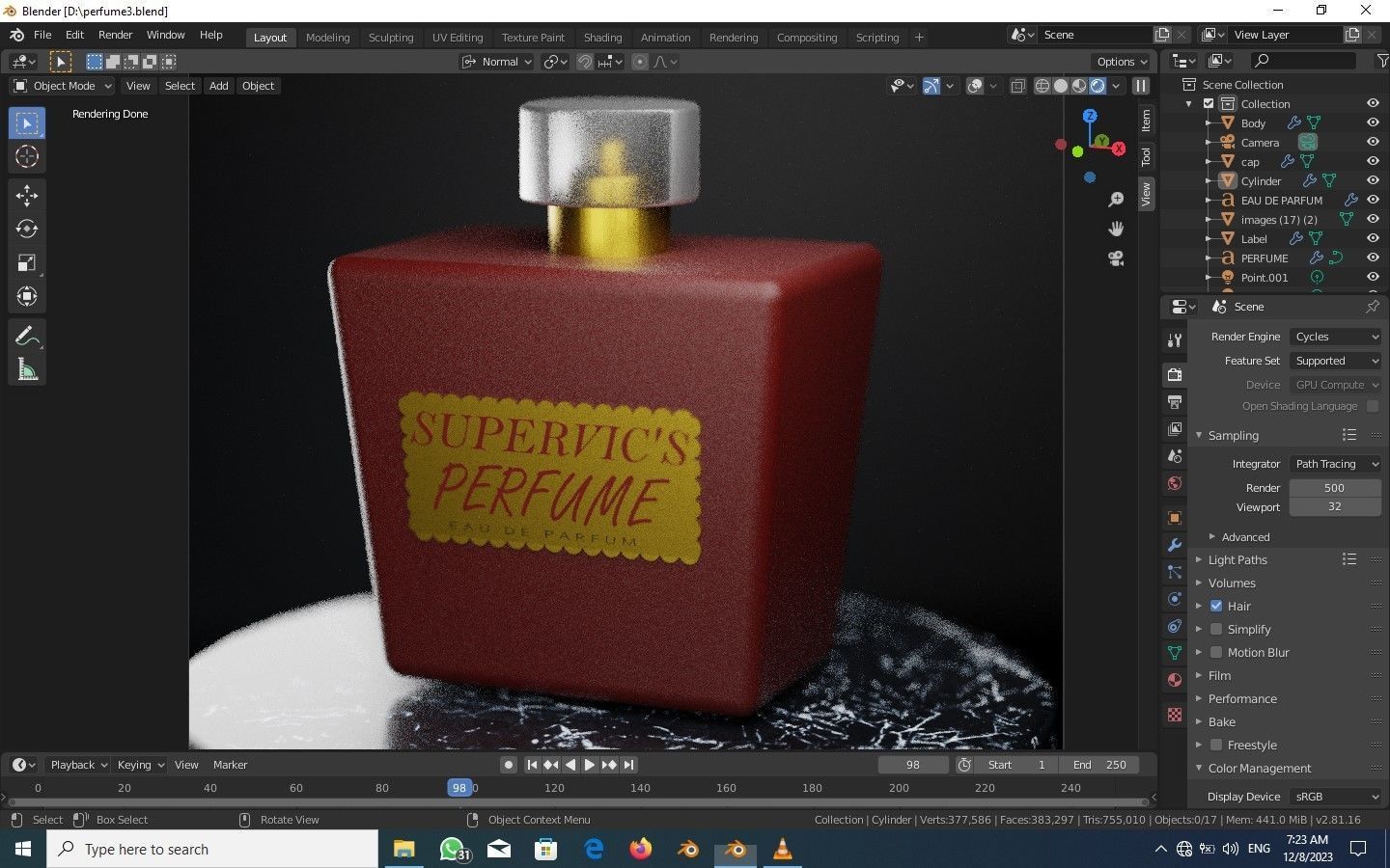 Perfume free 3D model | CGTrader