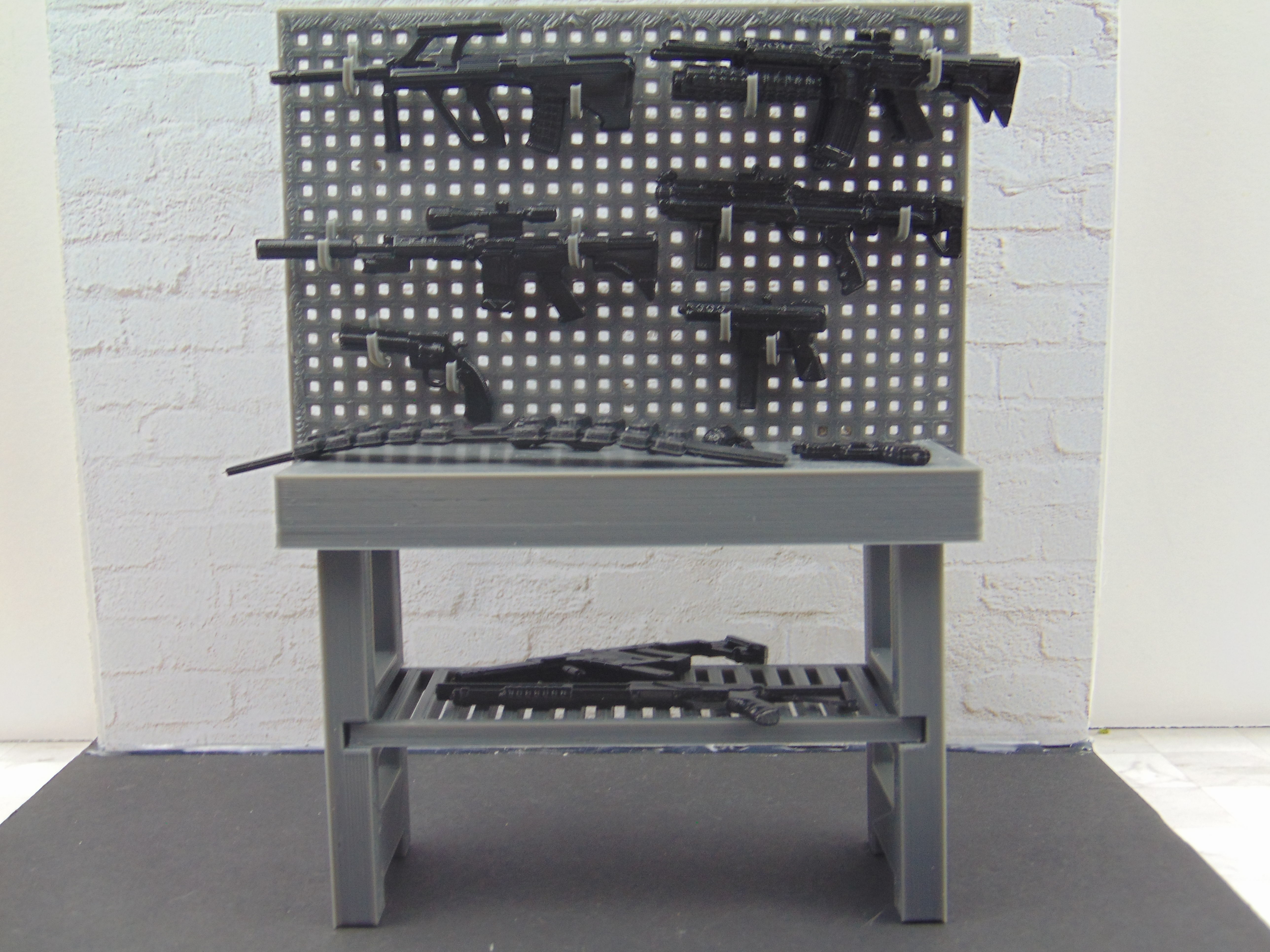 112 GI JOE Classified 3D Print Workbench Weapons Rack Dio Prop 3D model ...