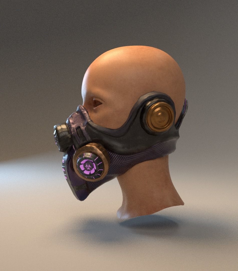 3D model Futuristic Gas Mask VR / AR / low-poly | CGTrader