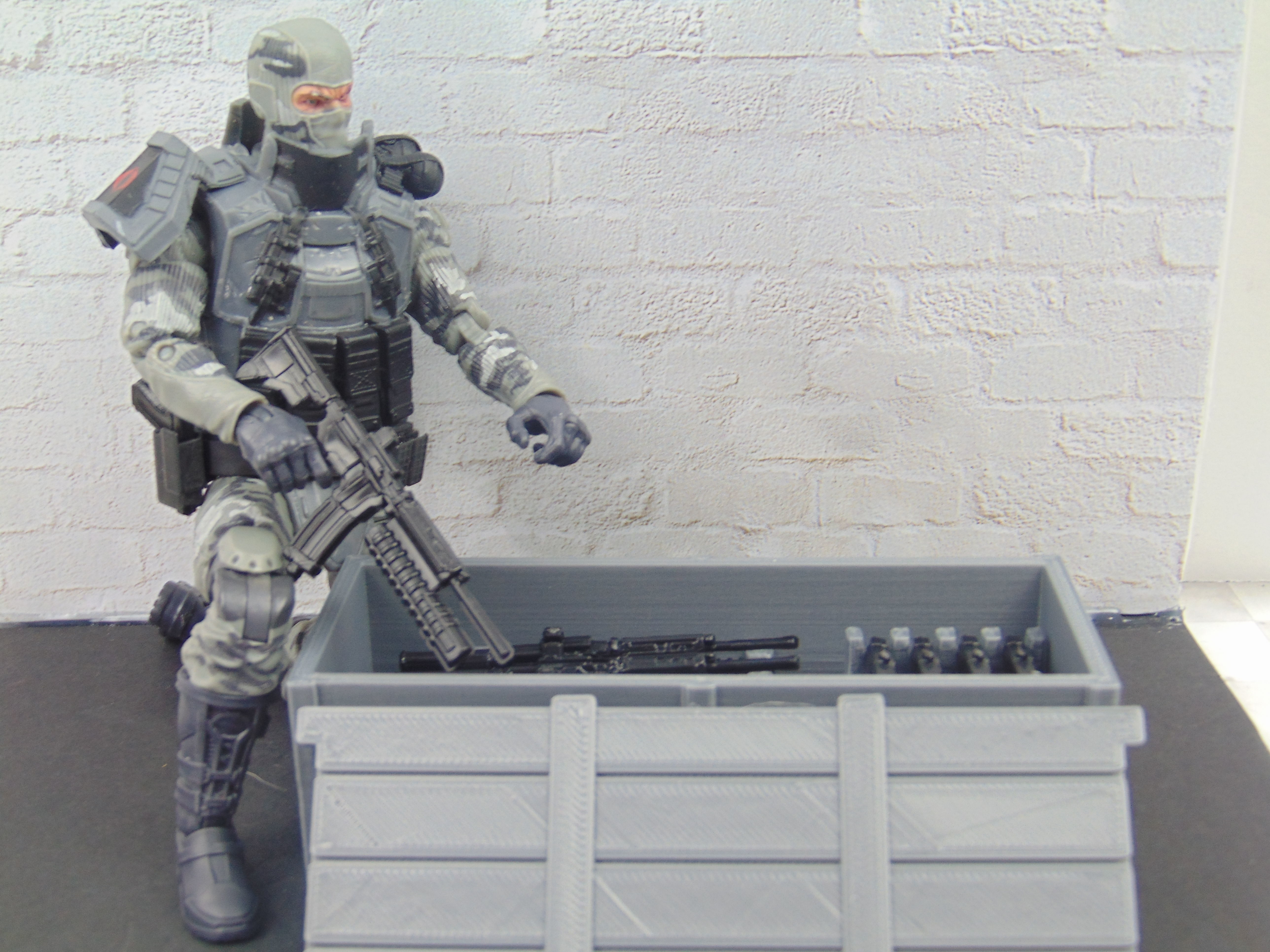 112 GI JOE Classified 3D Print Weapons Crate Dio Prop Accessory 3D ...