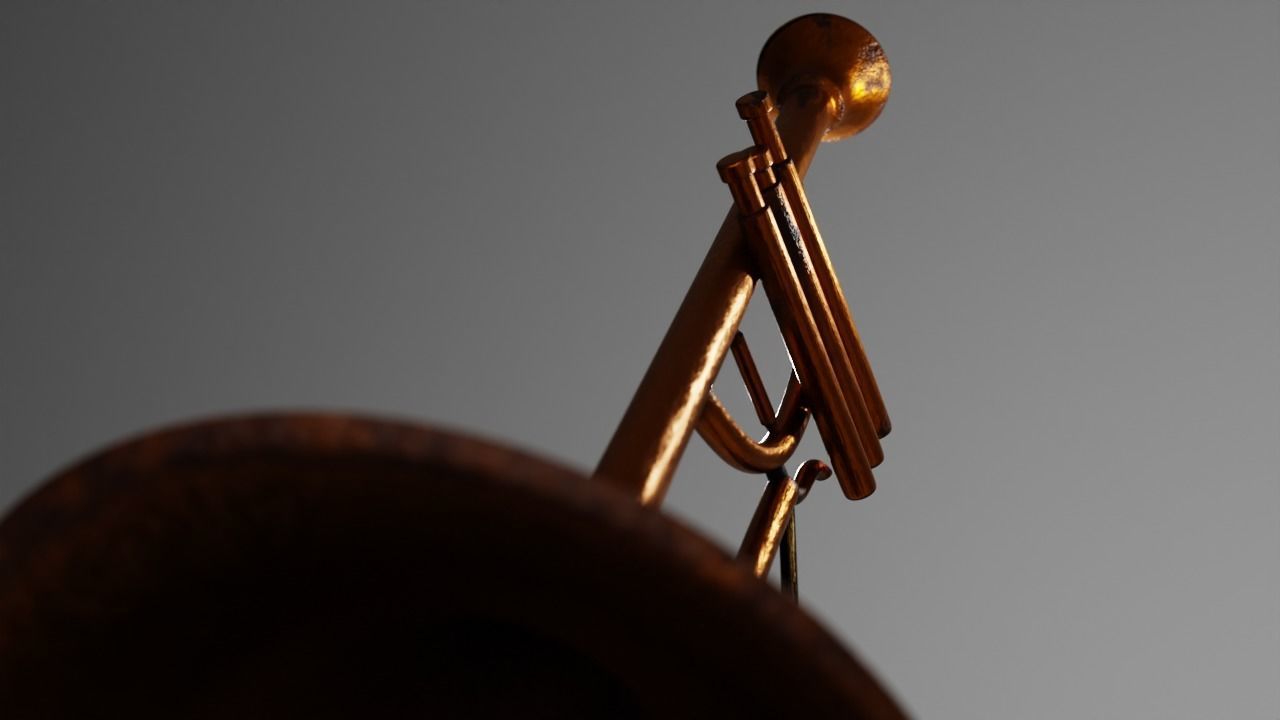 Realistic Decorative Trumpet 3D Model 3D model | CGTrader