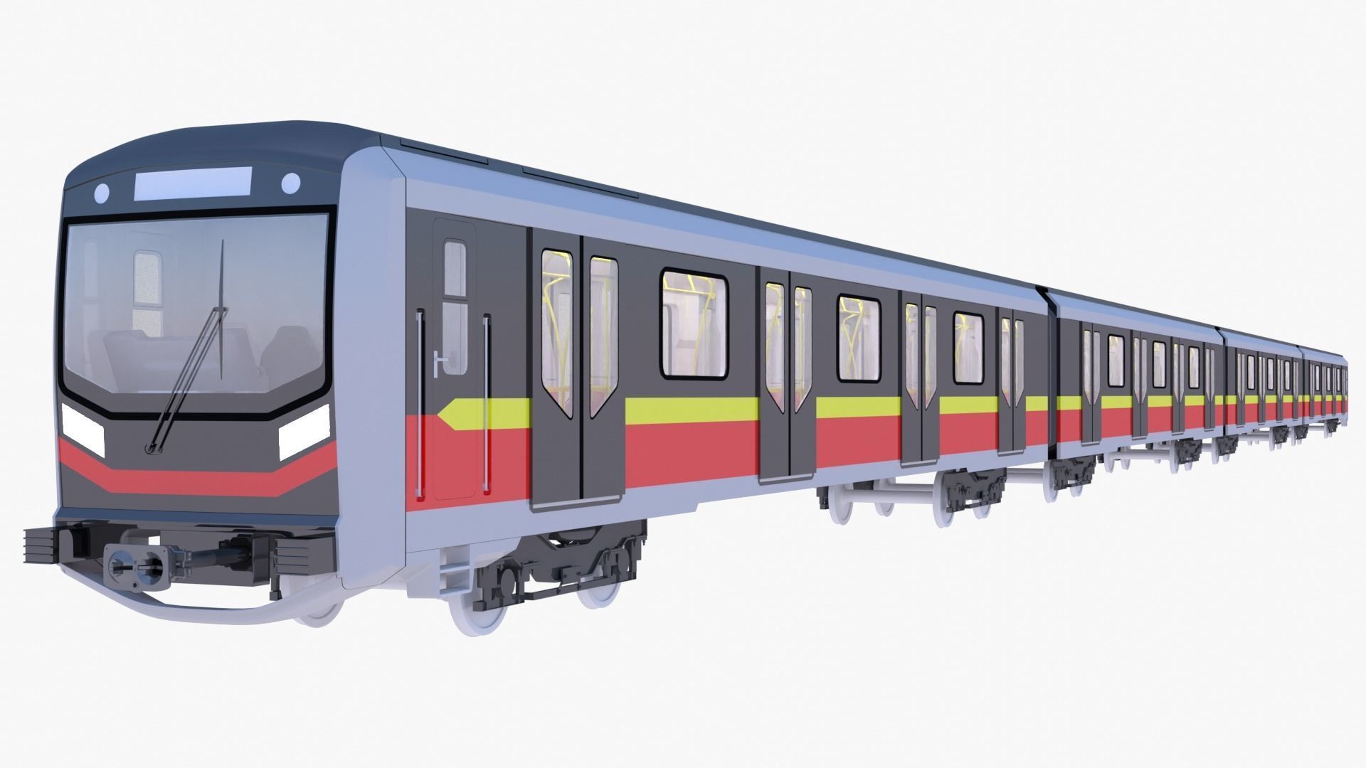 Warsaw metro train 3D model | CGTrader