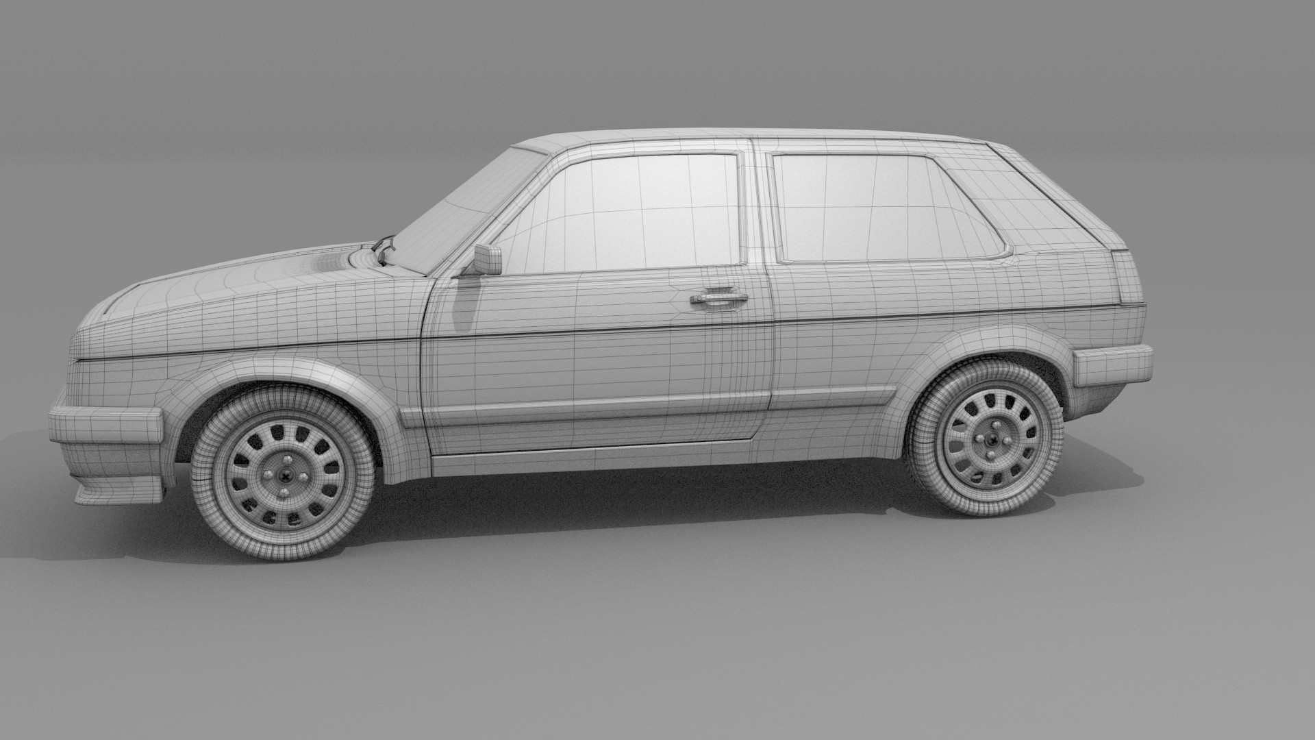 VW Golf Mk 2 3D model | CGTrader
