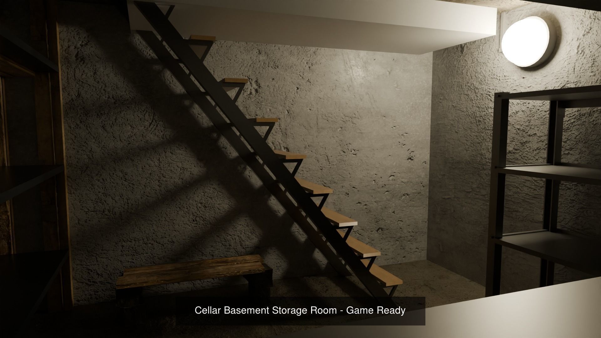 3D Model Collection Wooden Storage Room VR / AR / low-poly | CGTrader