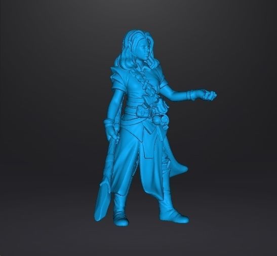 FEMALE ELF HEALER MAGE MINIATURE MODEL FOR FANTASY GAMES DND RPG 3D ...