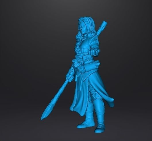 FEMALE ELF HEALER MAGE MINIATURE MODEL FOR FANTASY GAMES DND RPG 3D ...