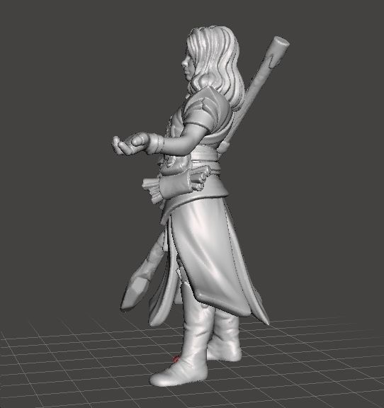 FEMALE ELF HEALER MAGE MINIATURE MODEL FOR FANTASY GAMES DND RPG 3D ...